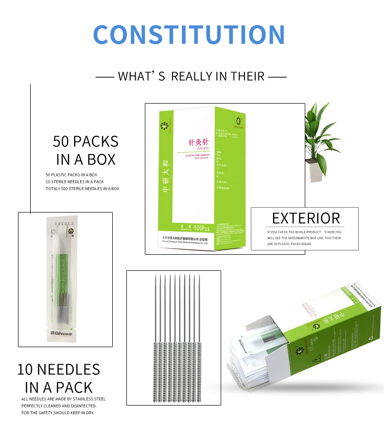 Free Sample Tube-guided Handle Sterile Acupuncture Needles - Buy ...