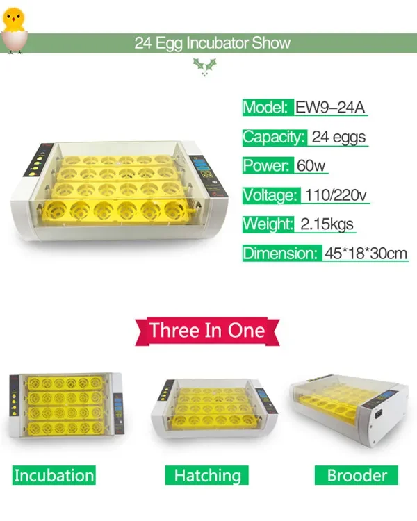 Hhd Heating Element Automatic Incubator Egg Turner Motor Incubators ...