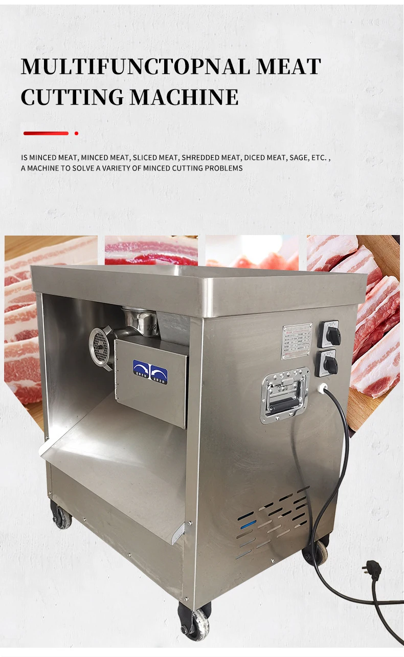 Stainless Steel Doors beef Cutting Machine manual Frozen Meat Slicer ...