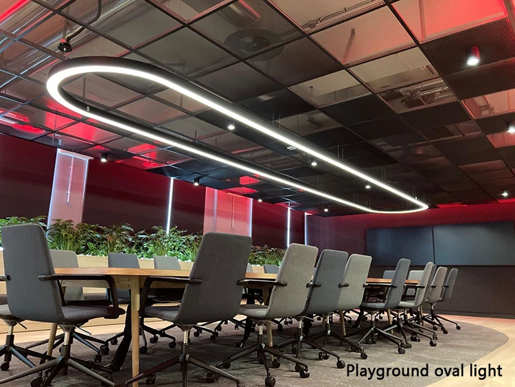 Curved Profile Led Linear Light System Linkable Surface Mounted Pendant ...