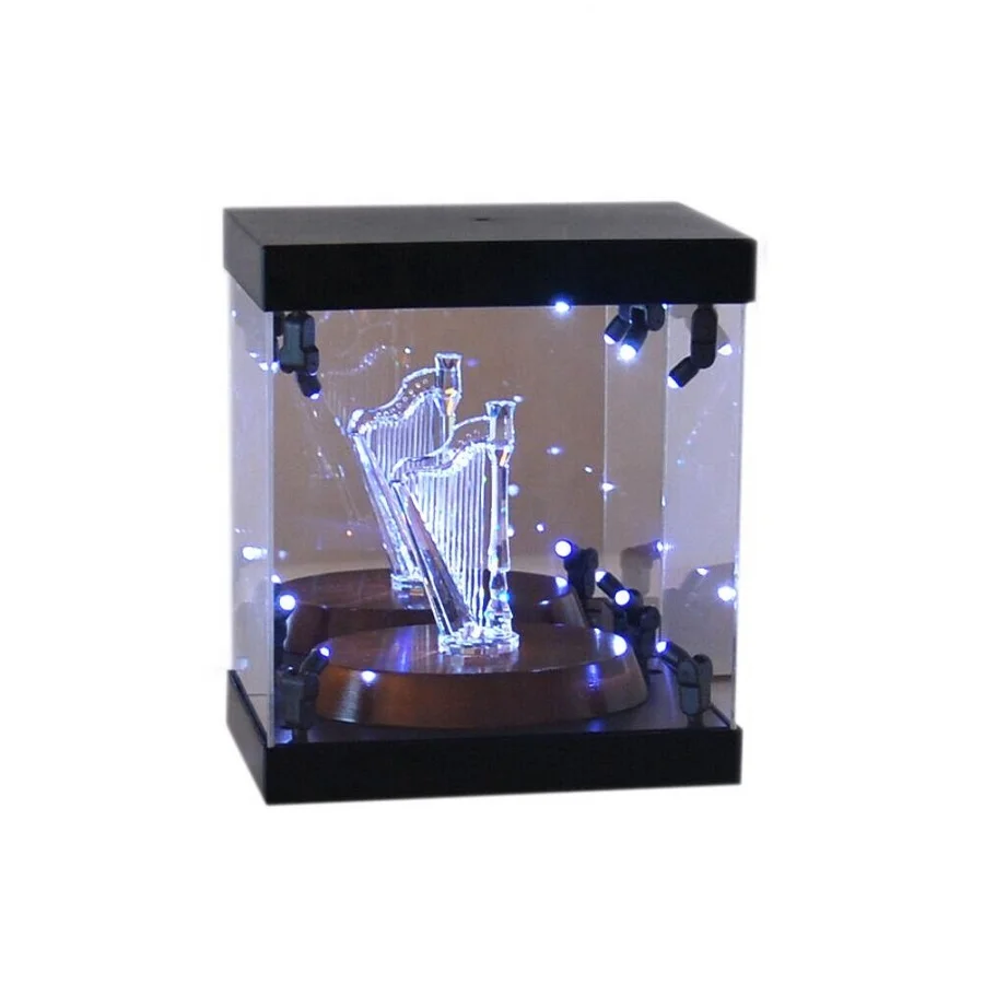 Wall Mount Lucite Acrylic Guitar Showcase with LED Lights - Modern ...