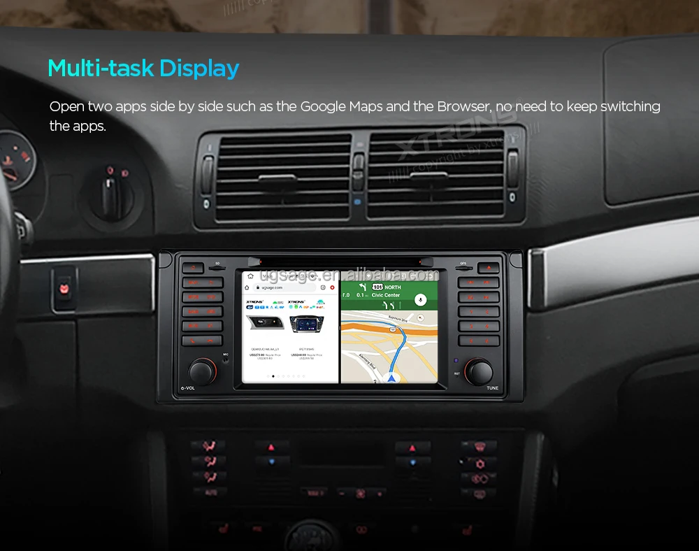 XTRONS 7" Touch Screen Android 12 Octa Core Radio for BMW E39