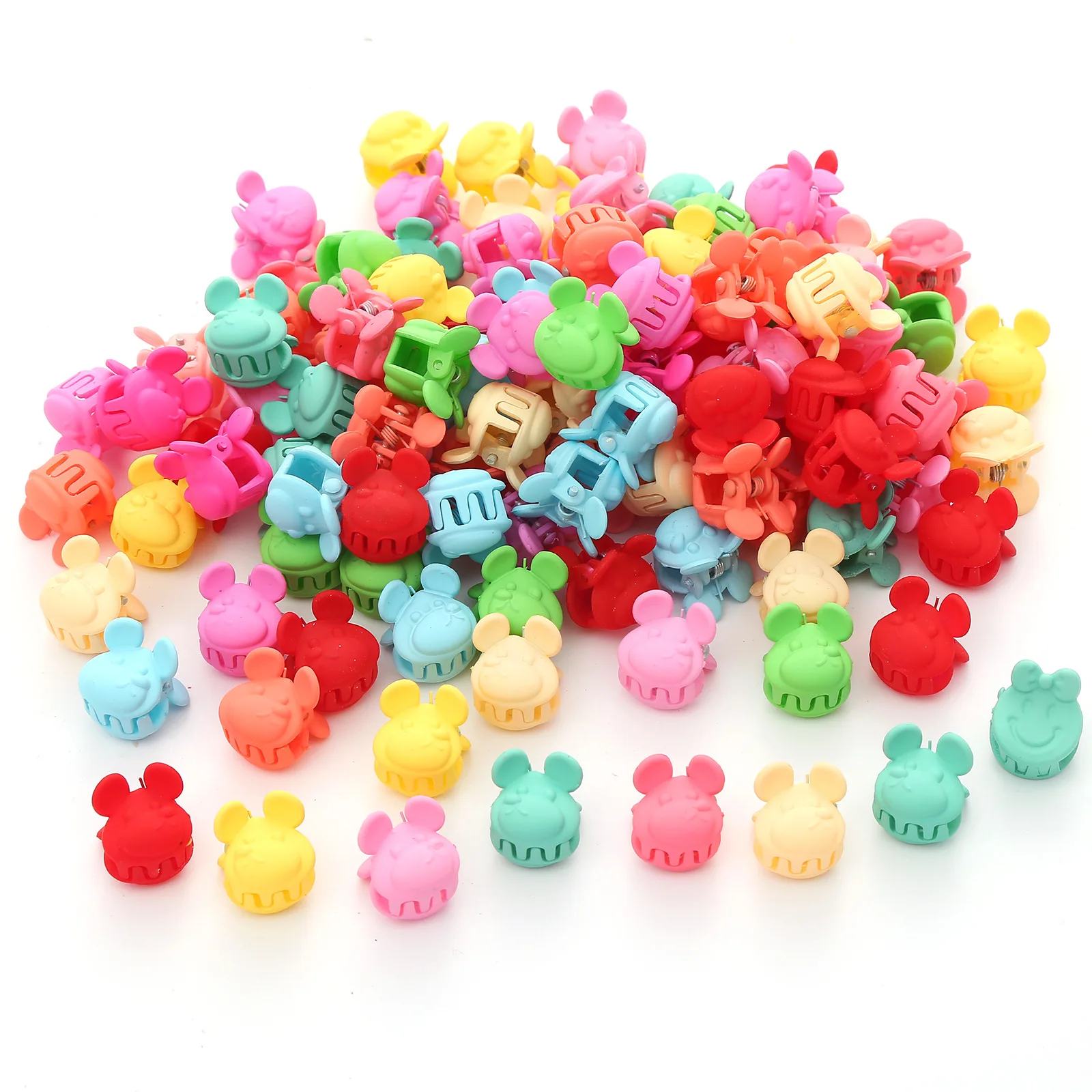 Korean Small Acrylic Plastic Claw Mini Colorful Flower Shaped Hair ...