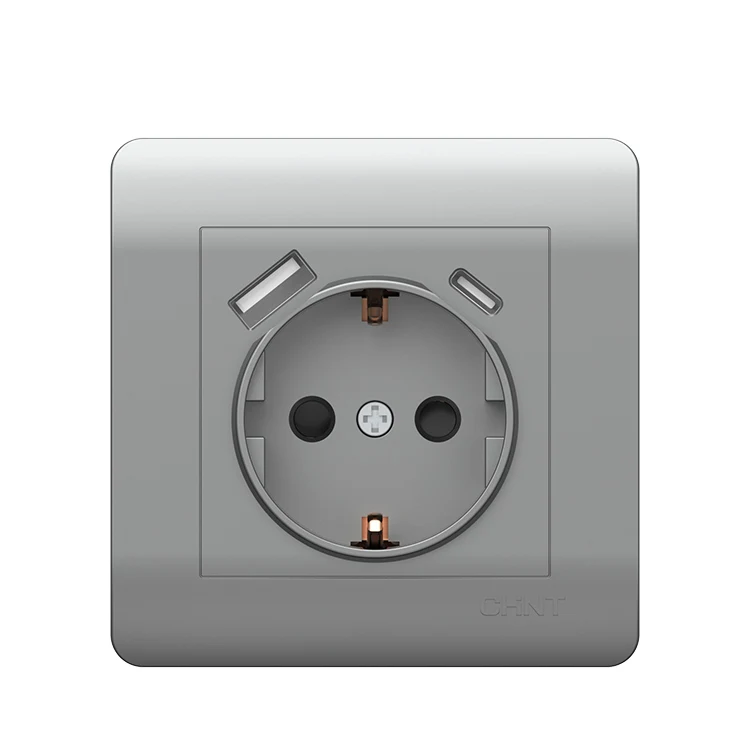 CHINT Wall Socket with USB and Type C Port - Durable & Versatile