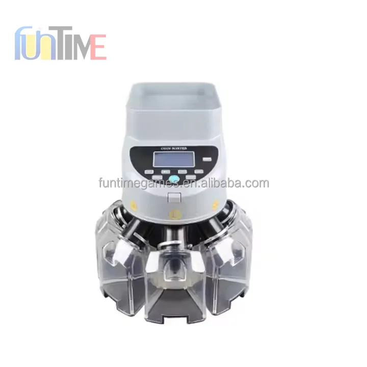 Professional Automatic Coin Sorter USD Coin Counter Machine LED Display ...