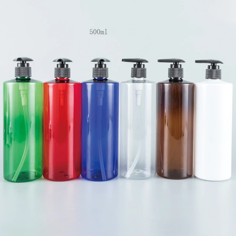 Custom Orange Color Shampoo Bottle 500ml 800ml 1000ml HDPE Lotion Pump ...