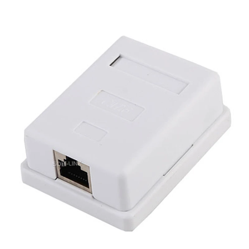 1 Port Hole Cat6 Cat6e Ftp Shielded Surface Mount Keystone Jack Box ...