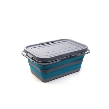 Outdoor Stackable Clear Collapsible Folding Storage Bins With Lid ...