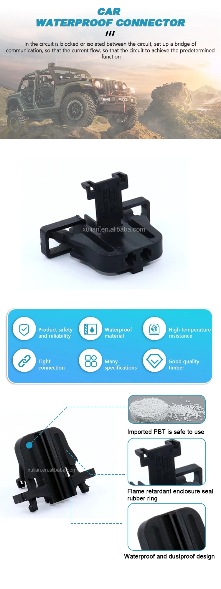 Male Female Wire Connector 2 Pin for Honda Automotive