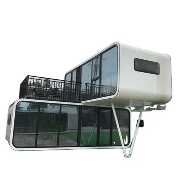 20' 40' Soundproof Sleeping Pod Modern Green House Cabin Prefab Living ...