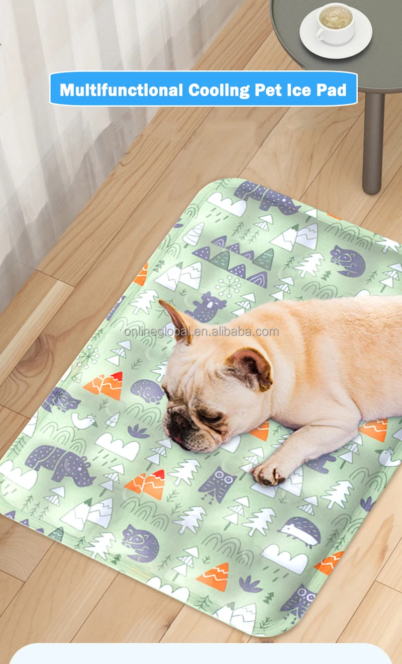 Custom Pattens Pet Ice Pad Dog Summer Cooling Mat Comfort Self Cooling ...