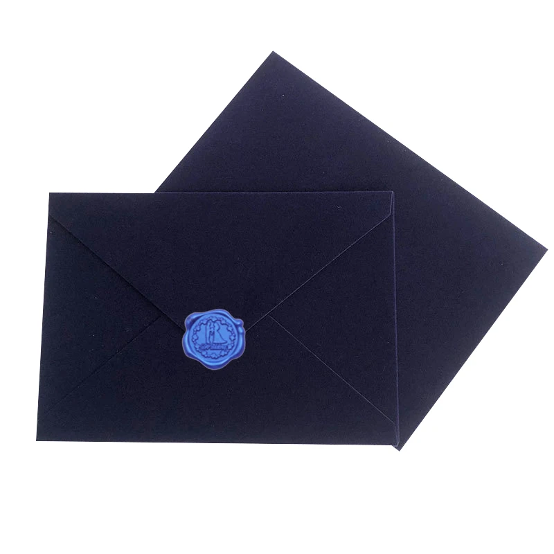 Custom Luxury Burgundy Velvet Envelopes for Wedding Gifts