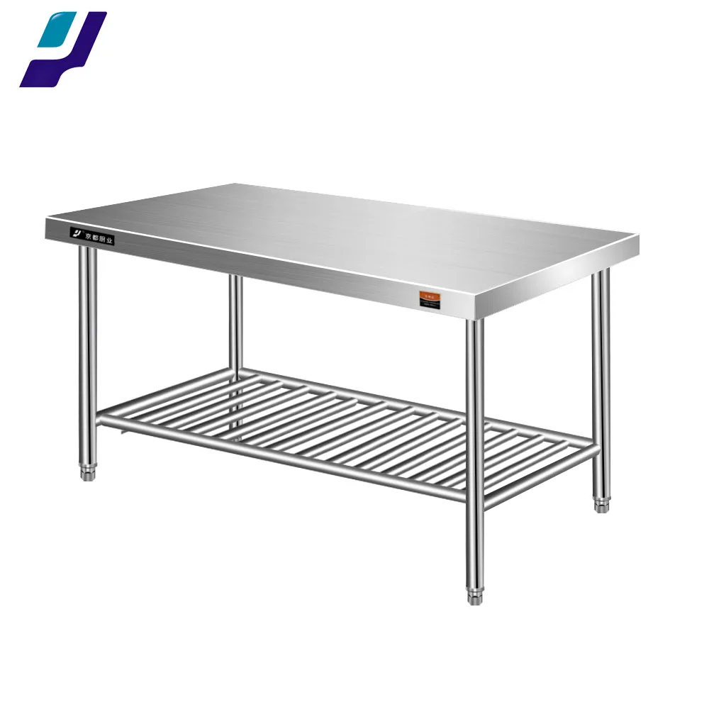 Portable Stainless Steel Workbench Kitchen Dining Table With Foldable ...