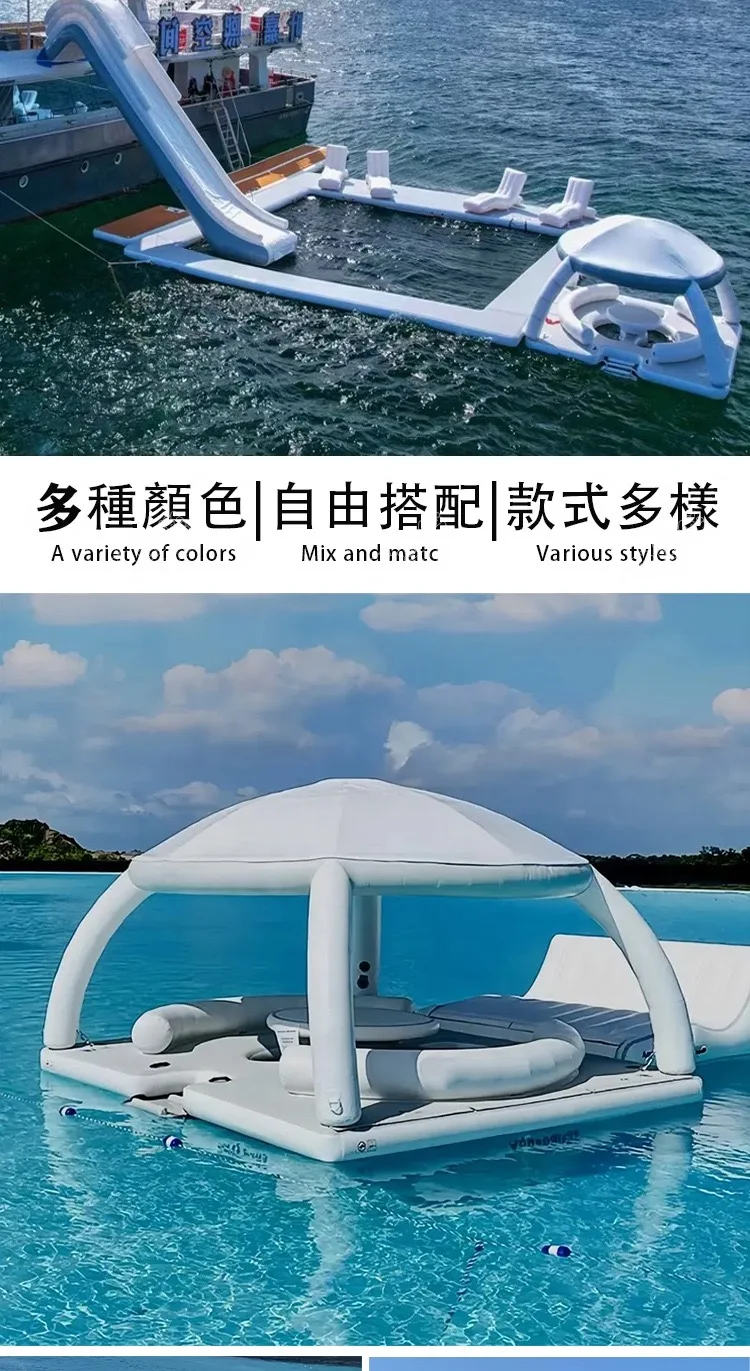 Inflatable Water Floating Picnic Table Floating Island Platform ...