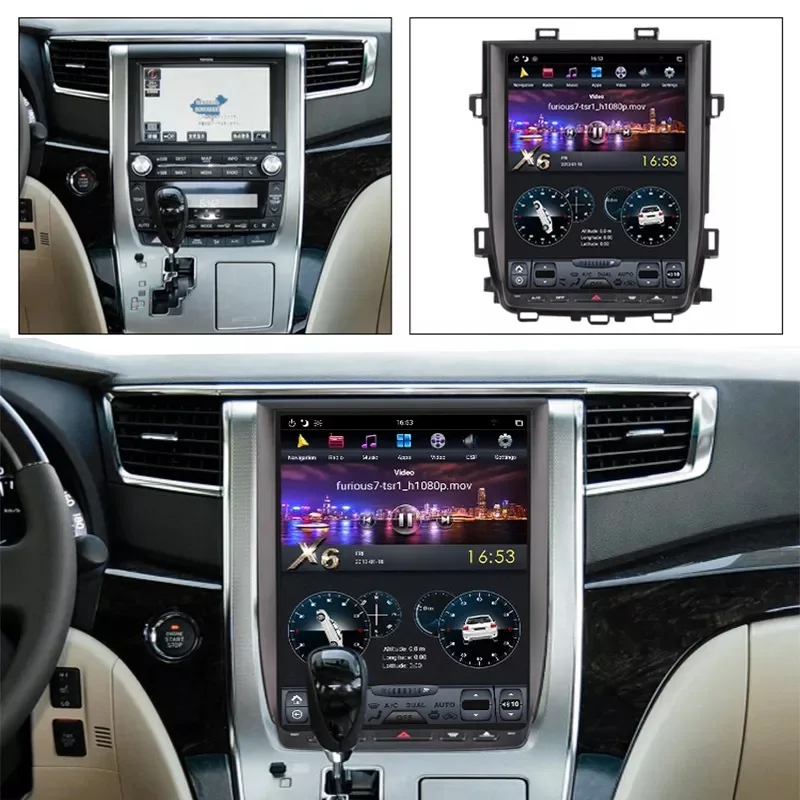 Alphard Universal Multimedia Head Unit Double Din Audio Stereo Radio 12 ...