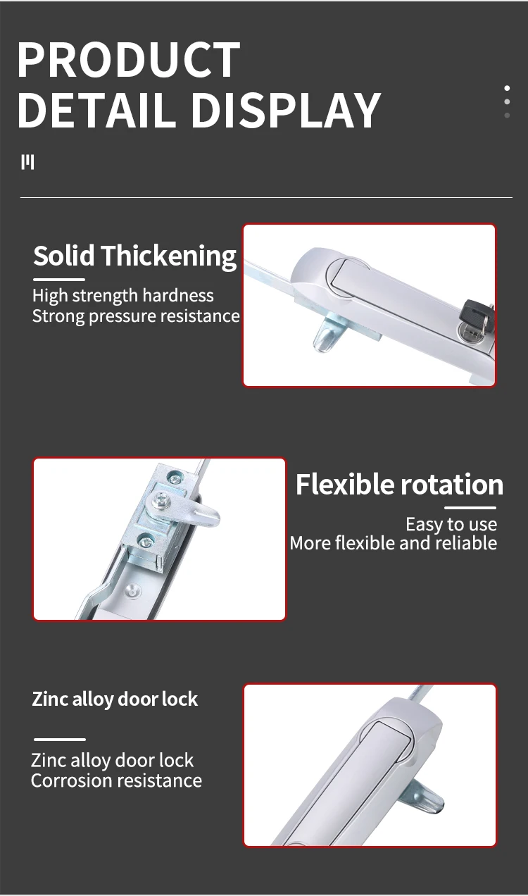 3 Point Rod Control Panel Door Electronic Cabinet Swing Handle Lock ...