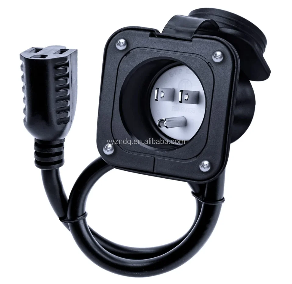 15 Amp Flanged Inlet 125V, NEMA 5-15P Shore Power Inlet Receptacle ...