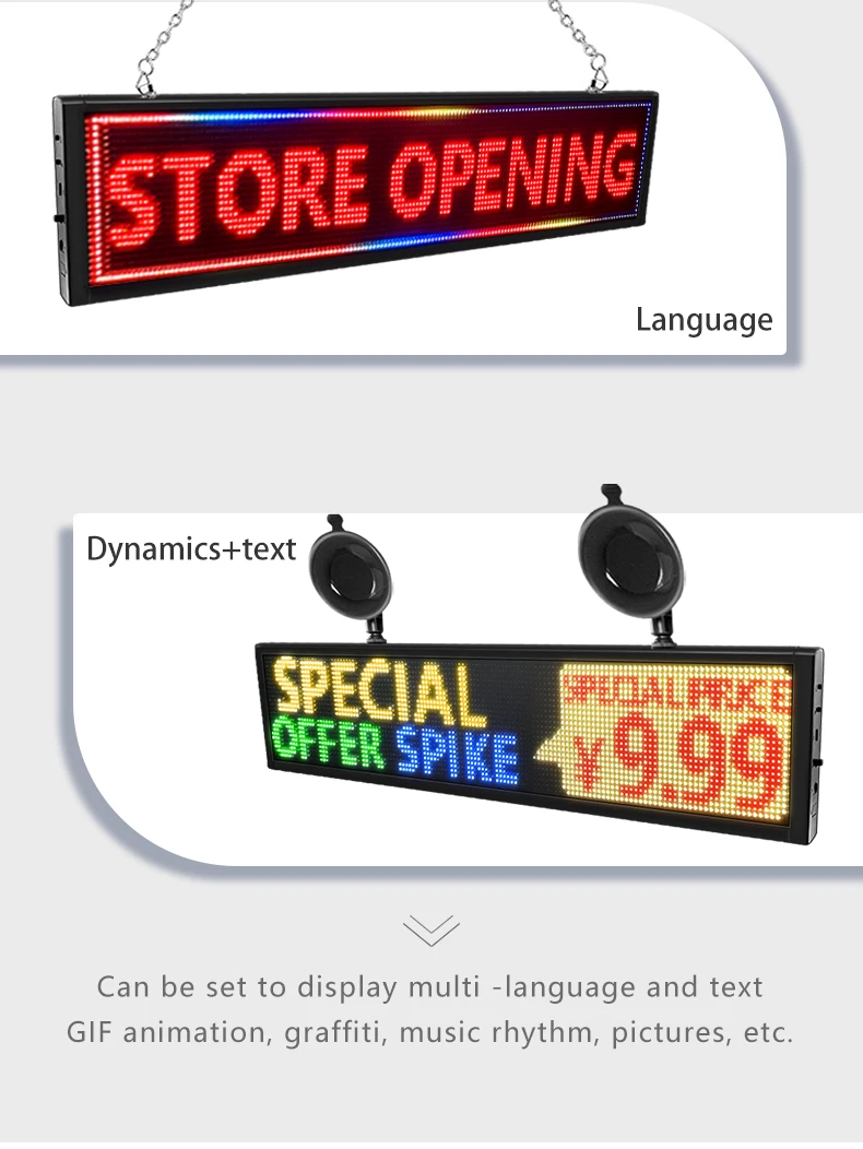Flashing Scrolling Led Message Board App Custom Words Advertising Led Screen Bar Shop Open Sign ...