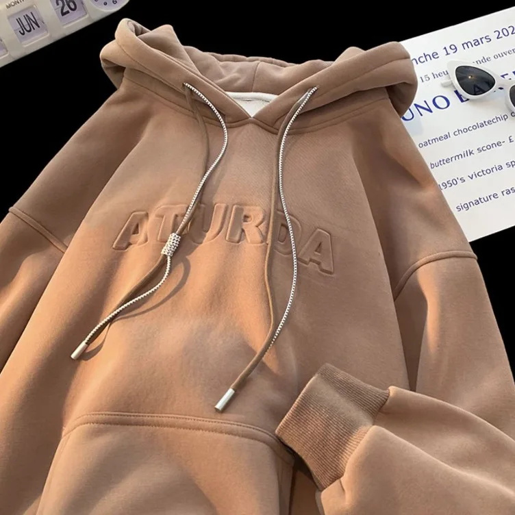 Wholesale Custom Logo Autumn Winter Fleece Oversized Loose Drop ...