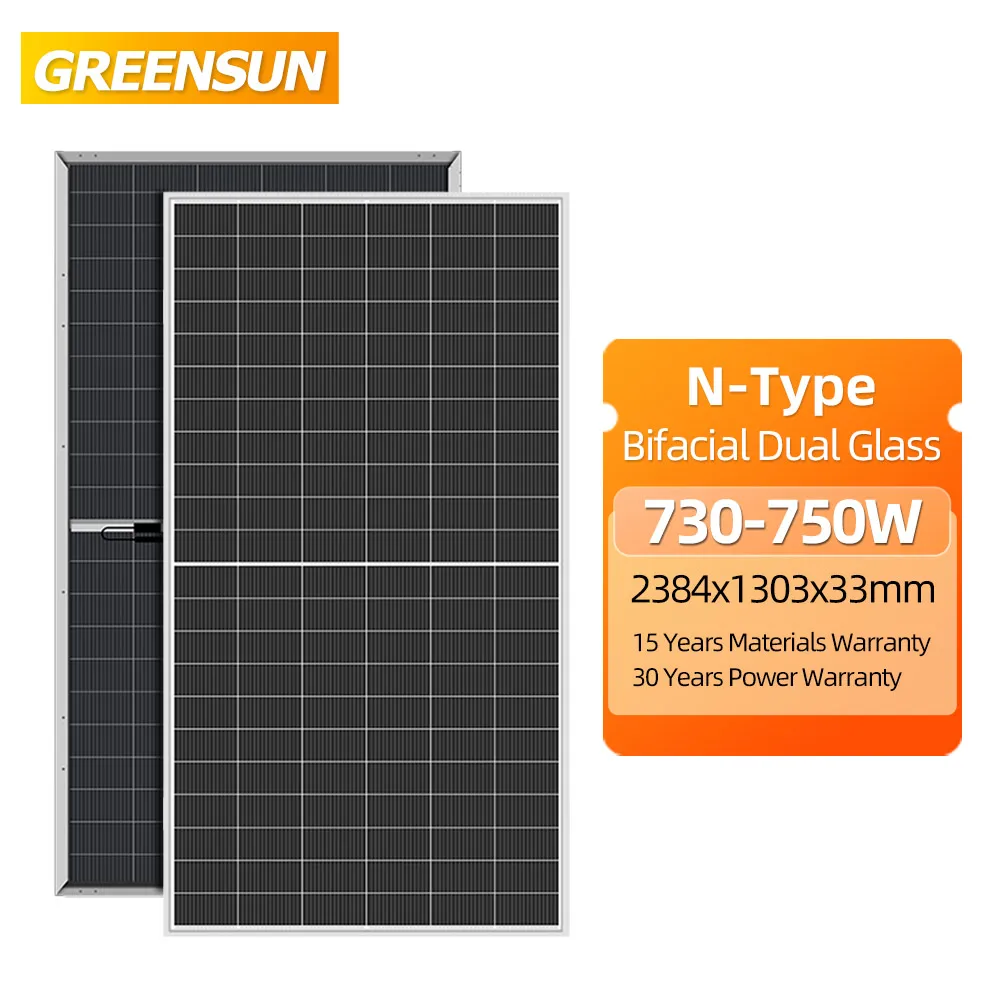 Topcon Bifacial N Type Solar Panels 700w 710w 720w 730w Pv Modules Mono ...