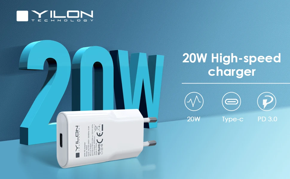 Charging Power Adapter 20w Pd Gan Charger Eu Usb Wall Charger Rapid 20w ...