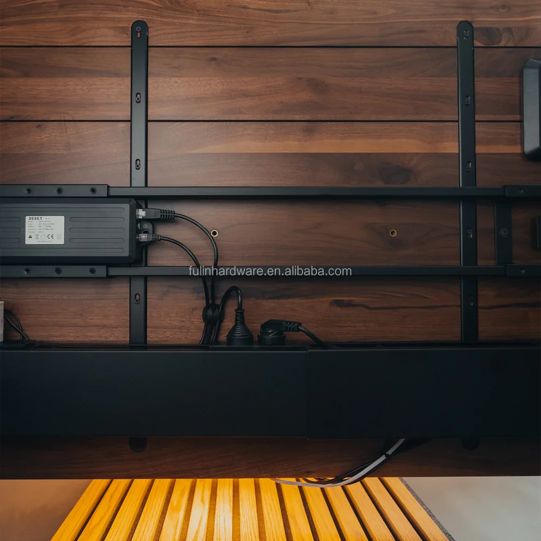 Desk Integrated Cable Computer Cord Raceway Under Desk Cable Management ...