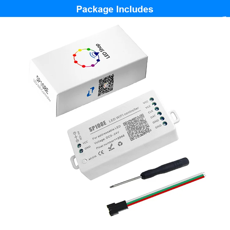 SP108E LED Wifi Controller for WS2812 Addressable RGB LED Strips