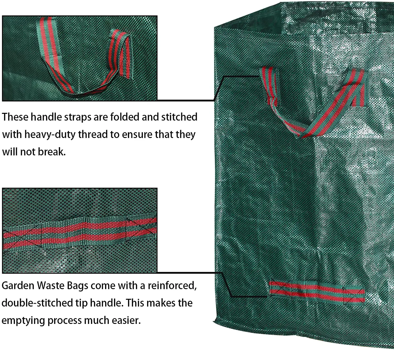 TAK Heavy Duty PP PE Garden Weed Leaf Waste Bag Garden Waste Bags Heavy ...