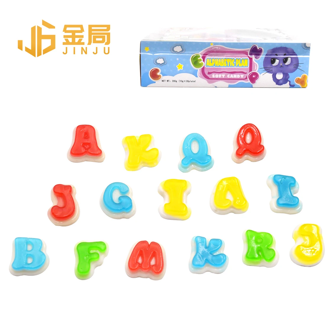 Wholesale Multi Colored Alphabet Shape Soft Gummy Candy Fruit Jelly ...