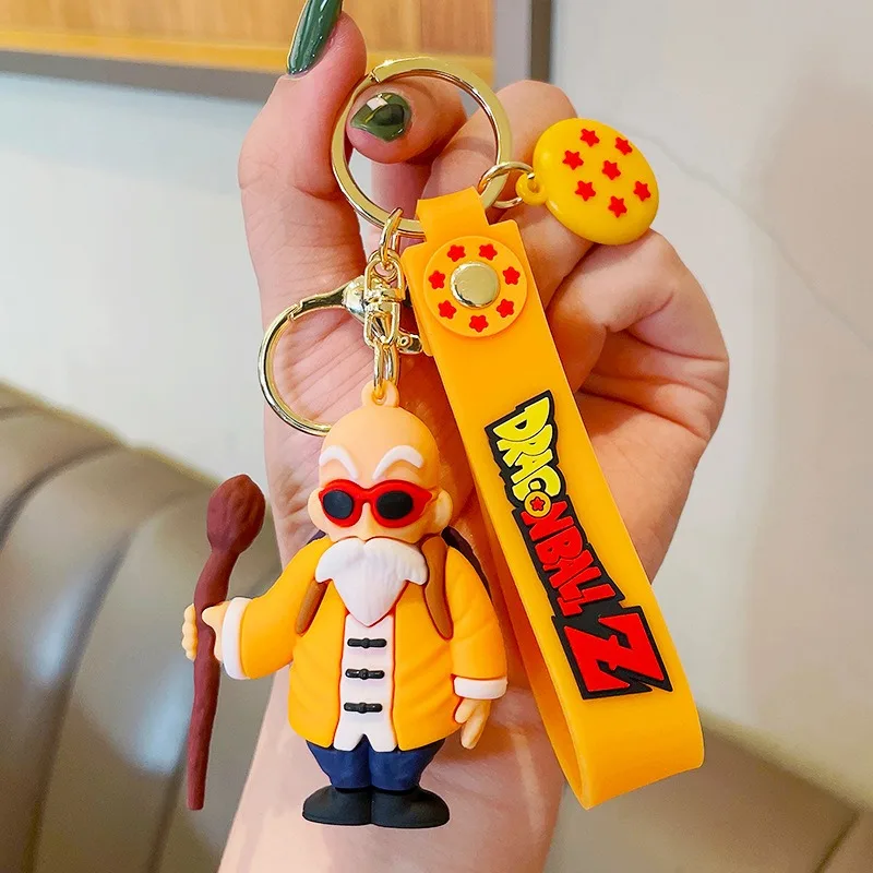 New Cartoon Anime Dragon Ball Z Keychain 3d Silicone Doll Goku ...