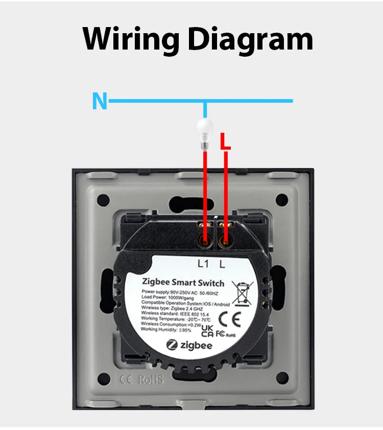 Tawoia Tuya Zigbee 1 Gang Smart Switch Smart Home Appliance Smart Home ...