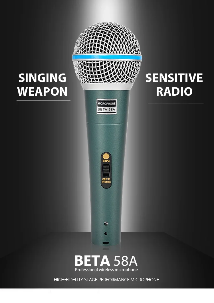 Beta58a Professional Vocal Mic Handheld Wired Supercardioid Dynamic ...