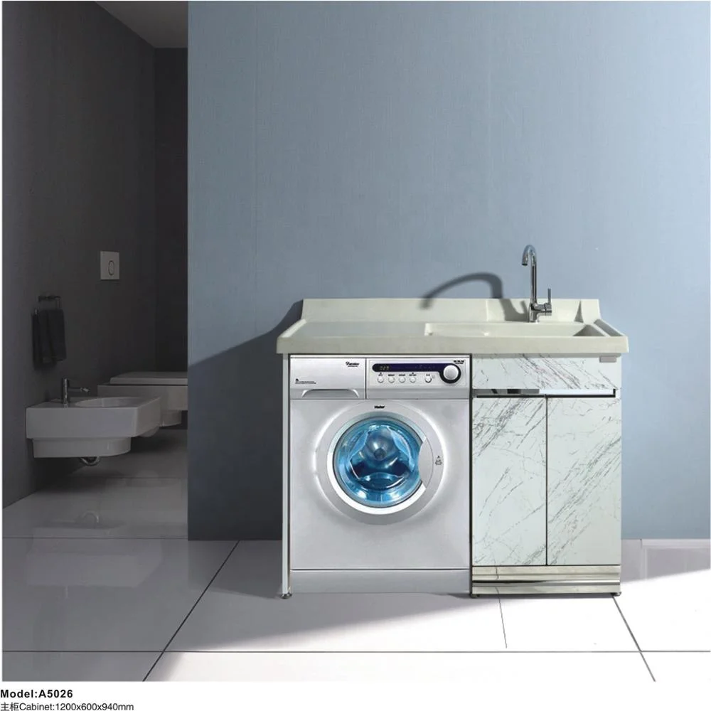 Modern Freestanding Laundry Cabinet - Waterproof & Stylish