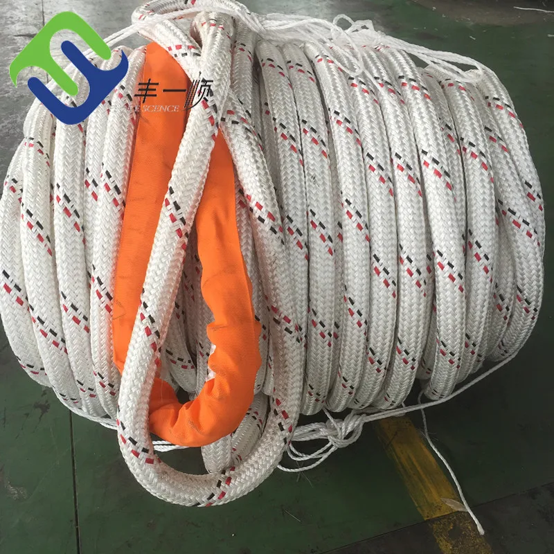 Heavy Duty Double Braided 28mm-96mm Uhmwpe Core With Polyester Cover ...