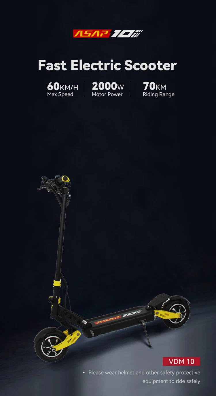 2023 Green 52V Color Display VDM 10 Inch Electric Scooter