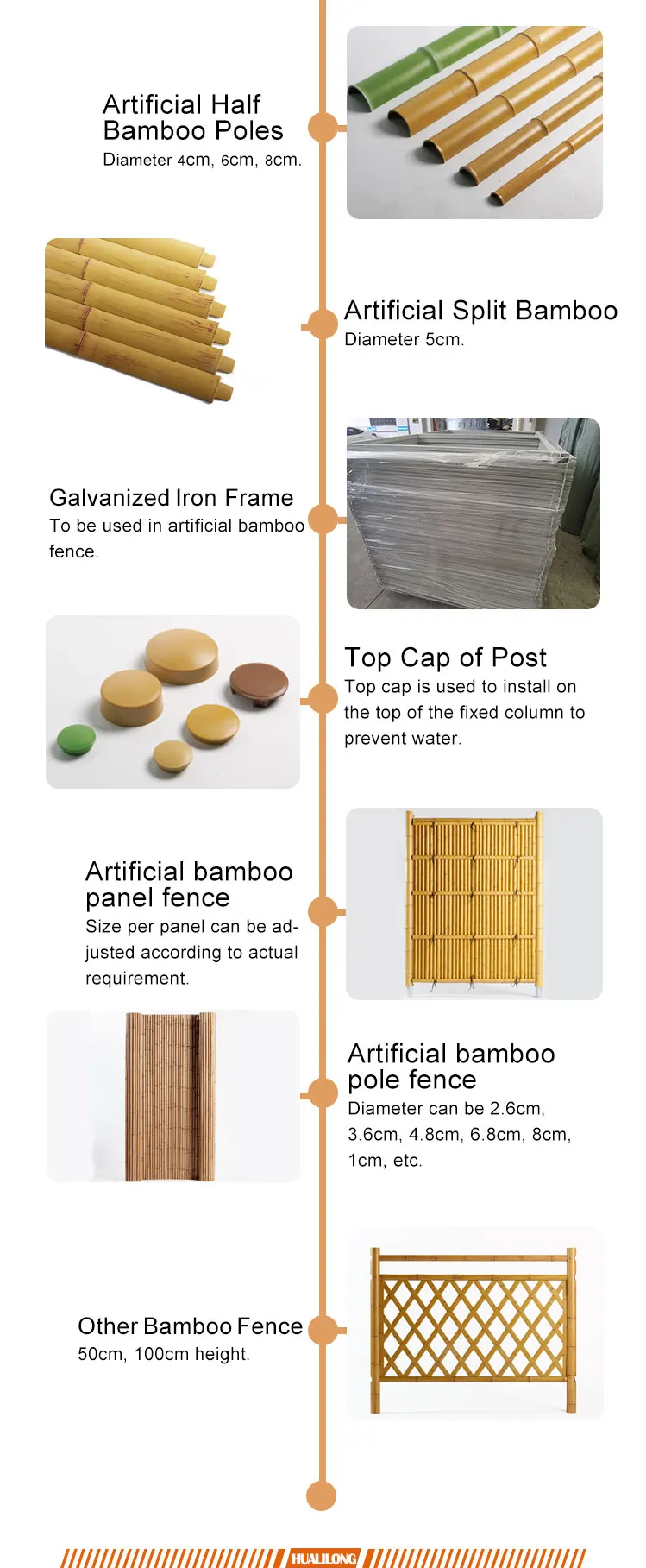 Factory Pretty Artificial Synthetic Plastic Split Black Bamboo Wall ...