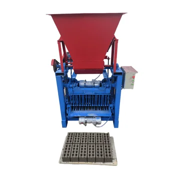 4-35a Semi-automatic Cement Hopper Type Brick Making Machine ...