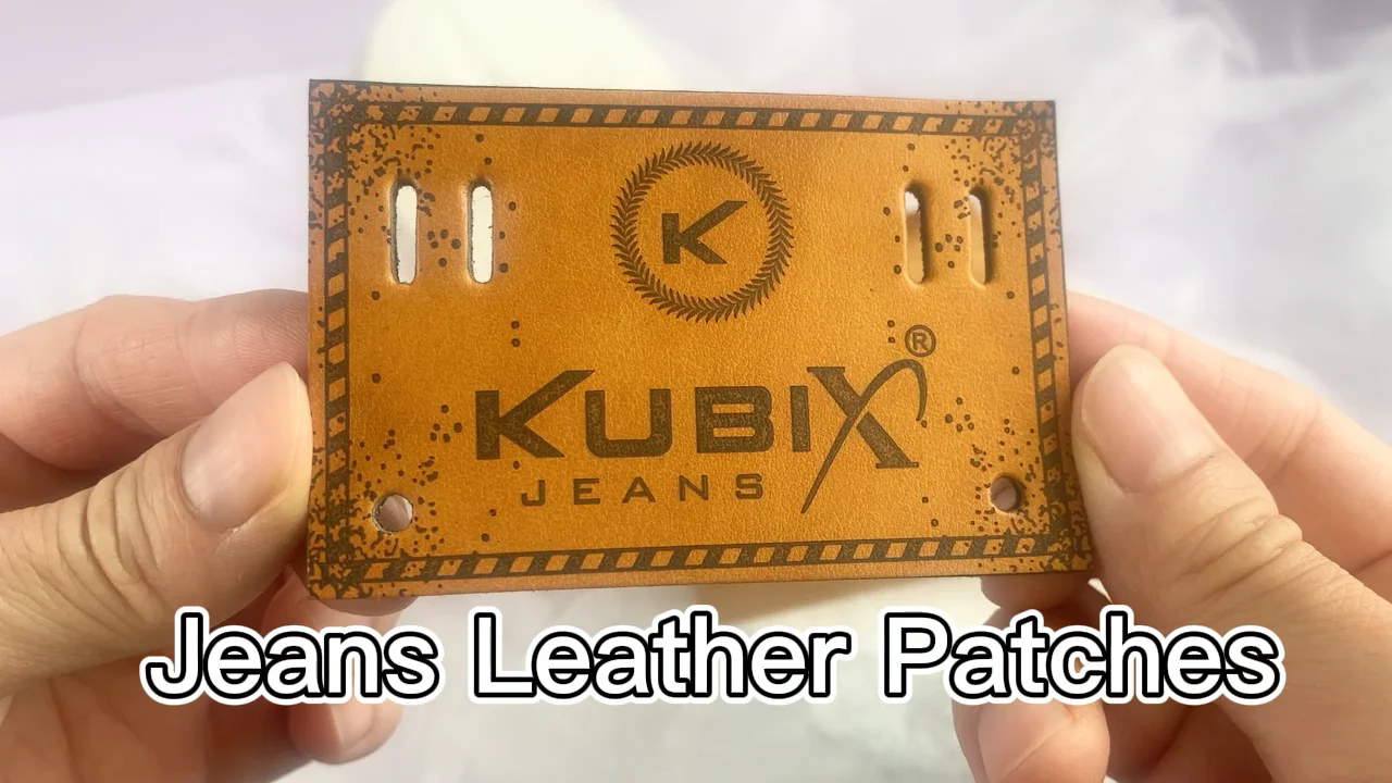 Custom Heat Press Emboss Brand Logo Designer Genuine Pu Label Leather ...