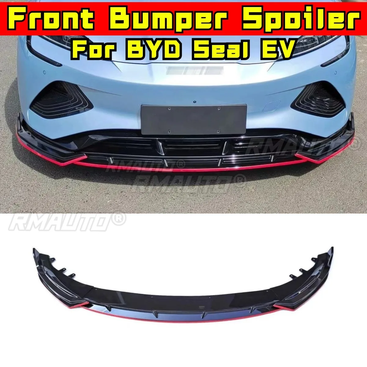 BYD Seal EV Bumper Lip Diffuser Spoiler - Glossy Black