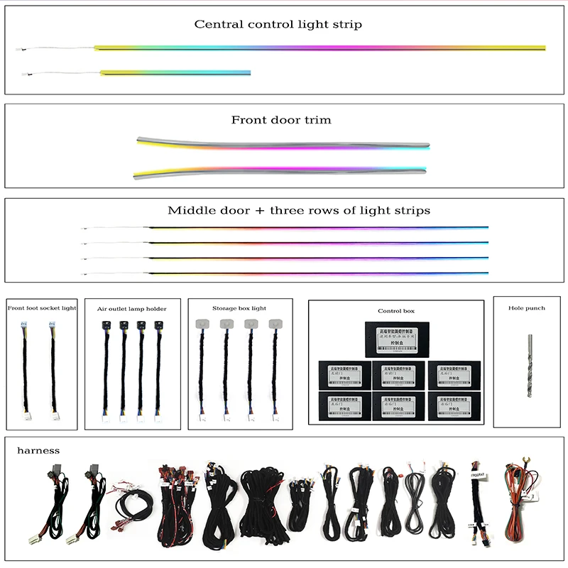 Ambient Lighting Led Cold Light Line Interior Door Ambient Decorative ...