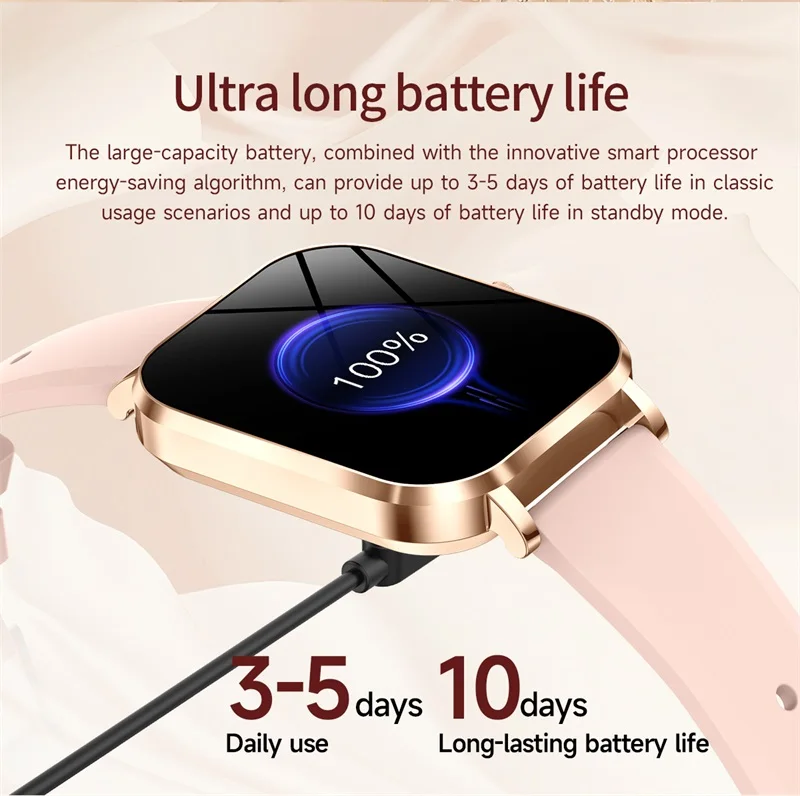 MK90 Lady's Smart Watch - Ultra-Thin Metal Case & Health Monitoring