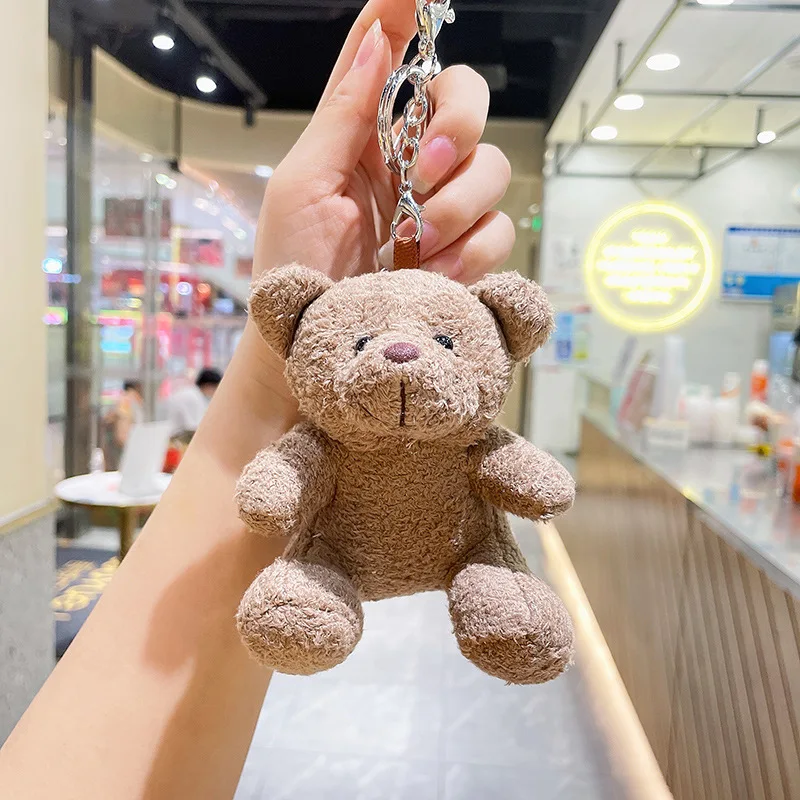 11cm Cute Cartoon Bear Plush Keychain Pendant Toy Soft Animal Doll ...