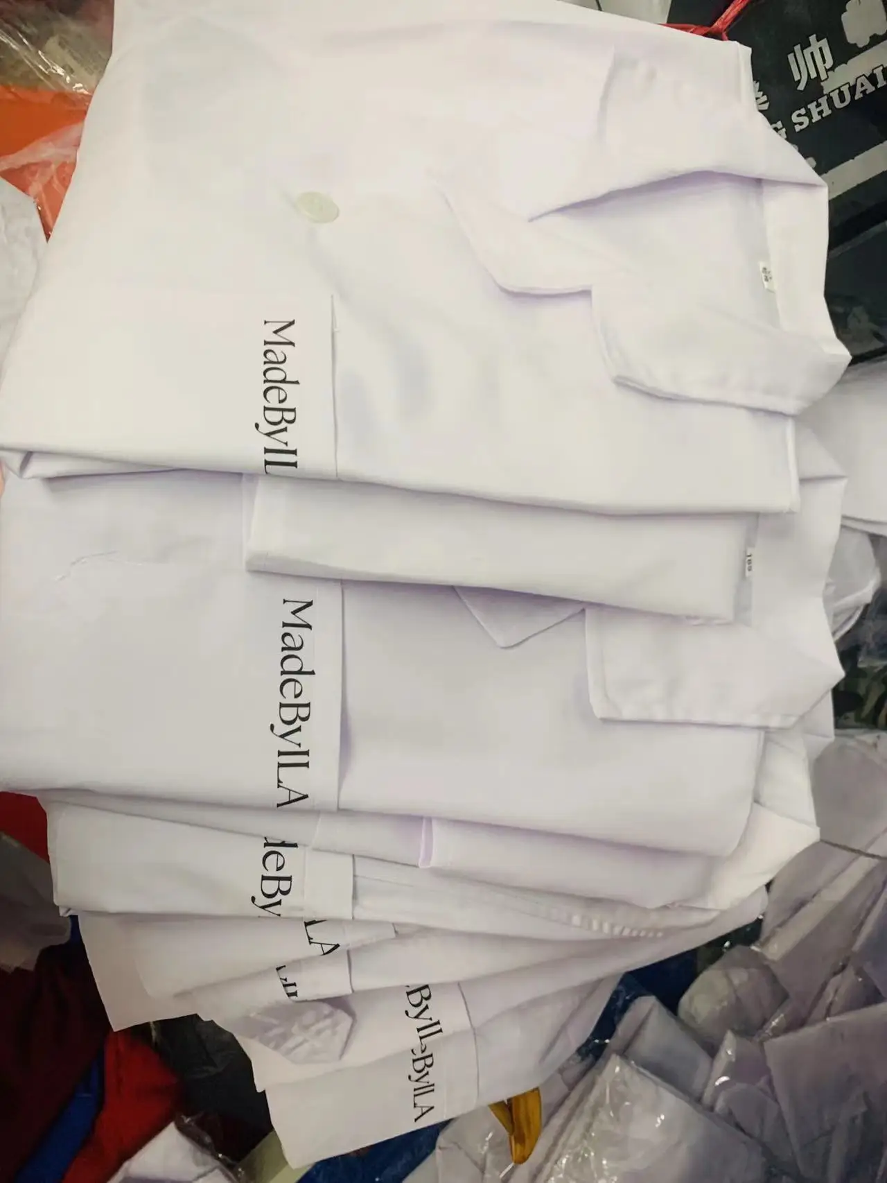 Hospital White Lab Coat Doctors Uniform Men and Women Long Sleeve ...