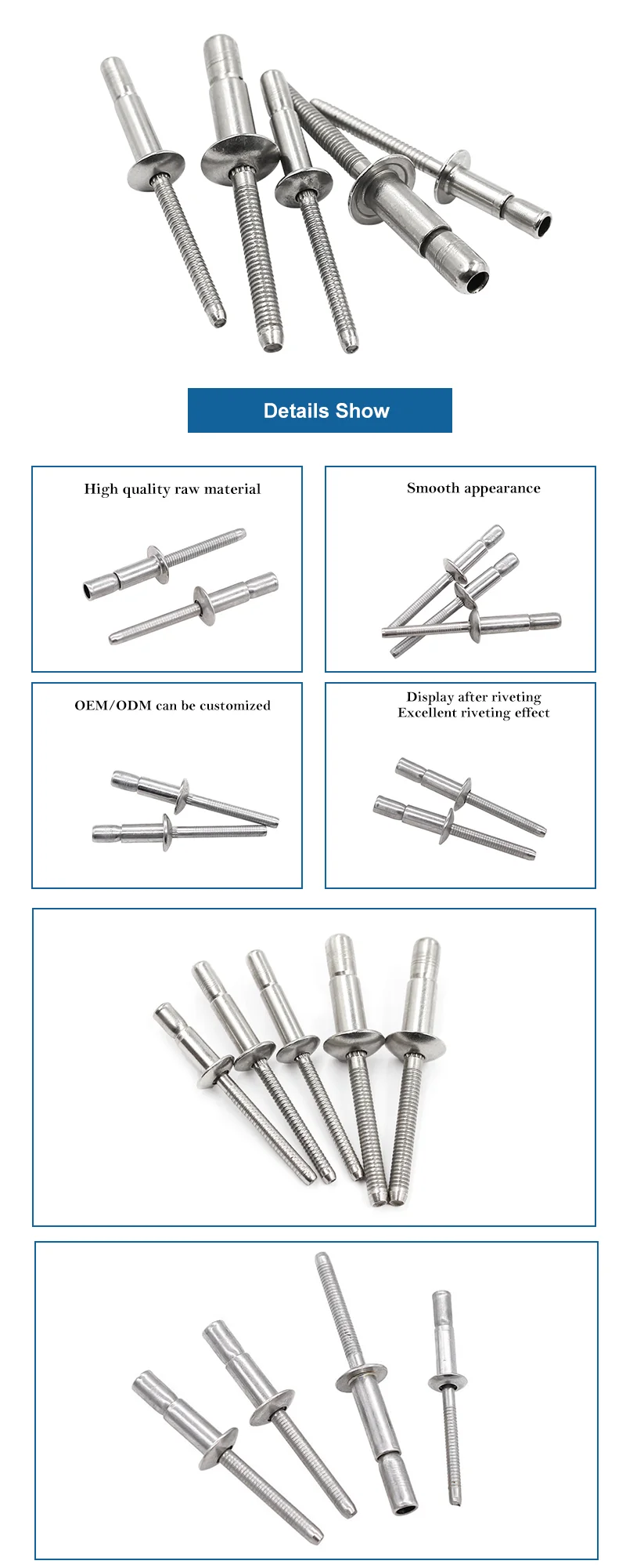 304 316 Stainless Steel Magnalok Hemlock Structural Rivet - Buy ...