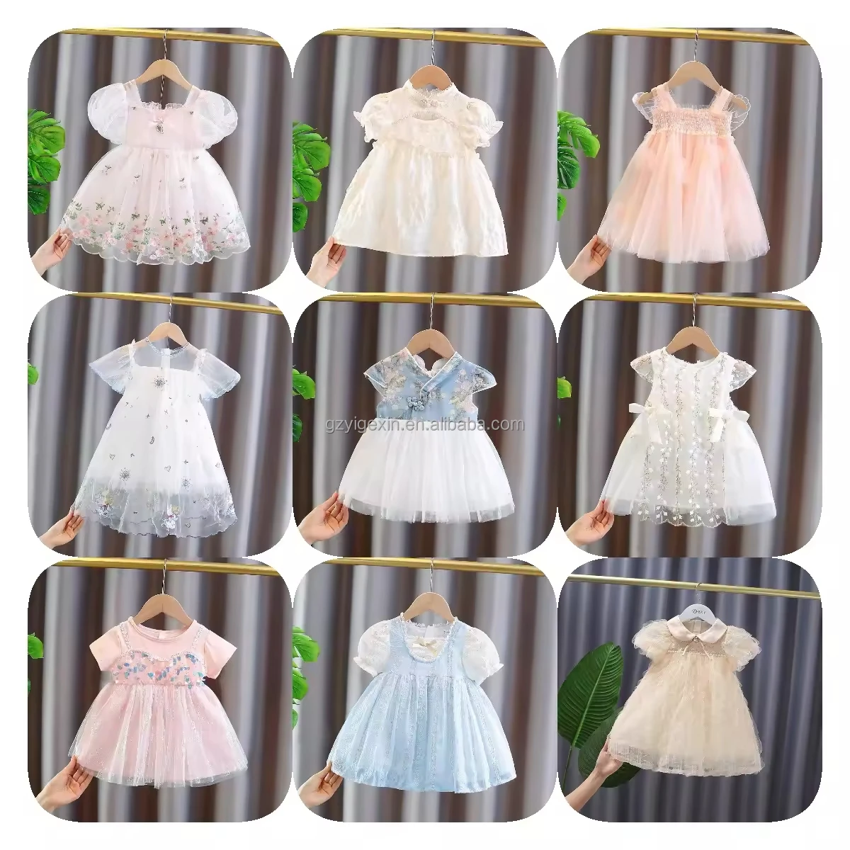 8 Colors Custom Little Girl Party Princess Birthday Dress Pageant ...