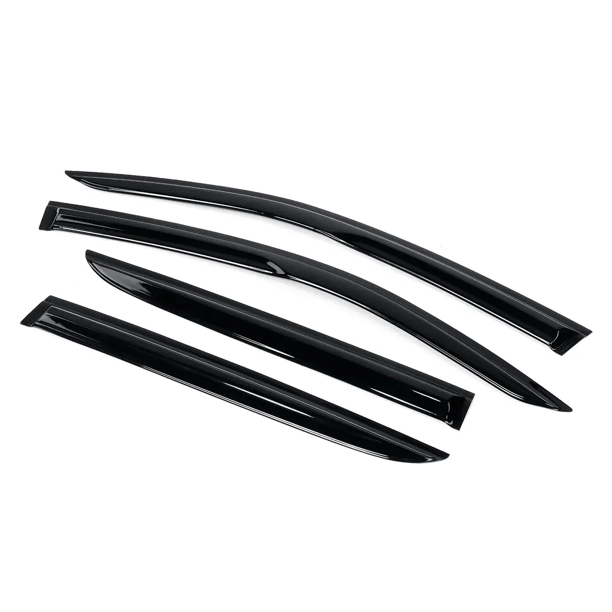 New 4x Black Tinted Car Side Window Visor Guard Vent Awnings ...