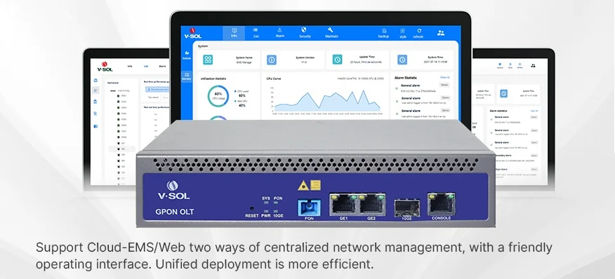 Ftth Vsol Fiber Optical Xpon Olt Mini 1\2\4\8\16 Pon Port Puertos Gpon ...
