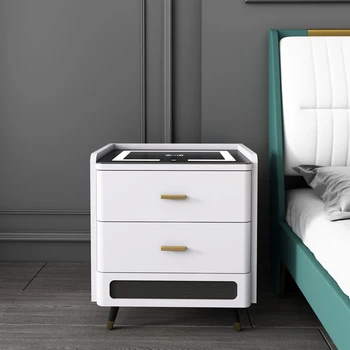 Modern Smart Bedside Table Wireless Charging Touch Control Smart ...