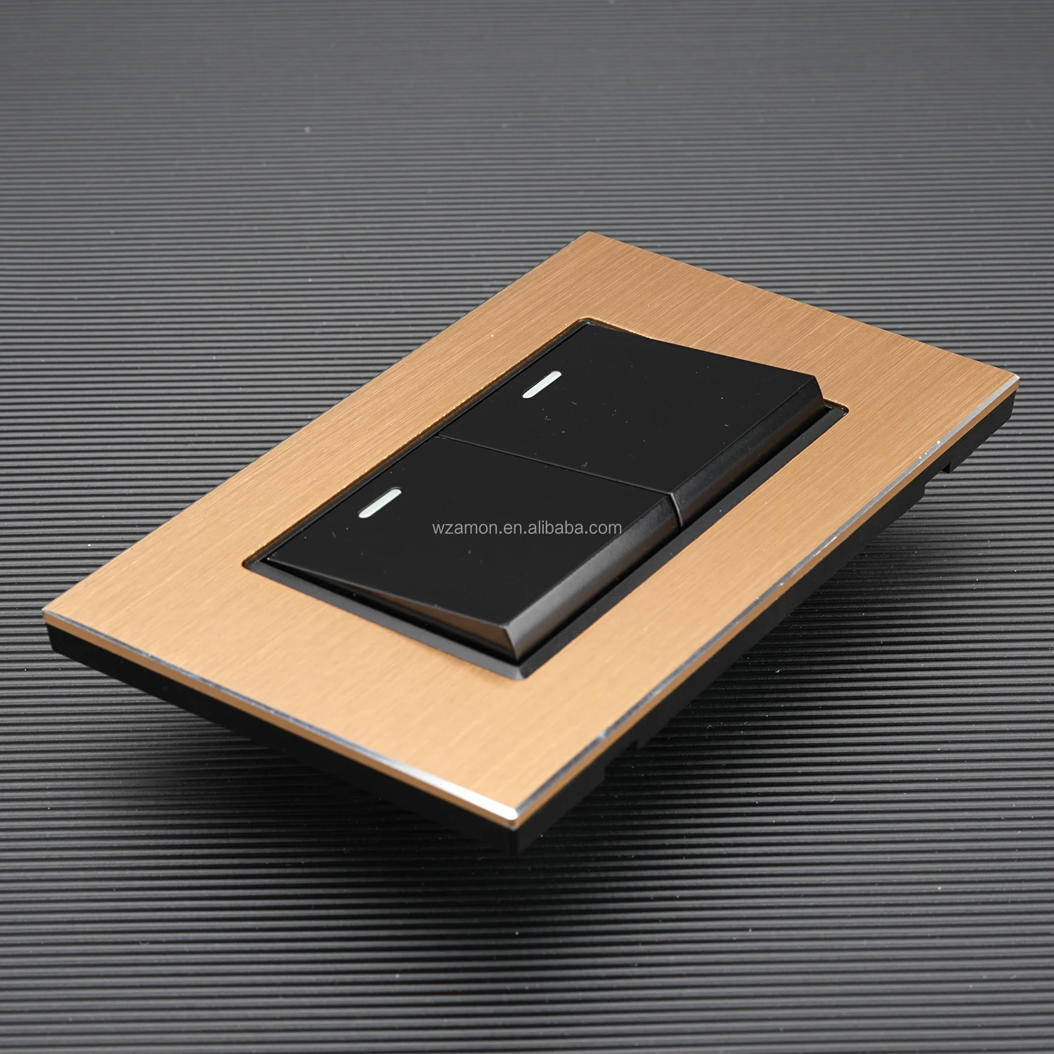 Luxury Modern Wall Light Switch Electric Home 118 Black Aluminum Switch ...