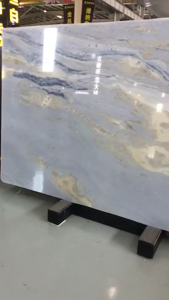 Wholesale Blue Marble Slabs Translucent Blue Sky Marble Tiles Backlit ...